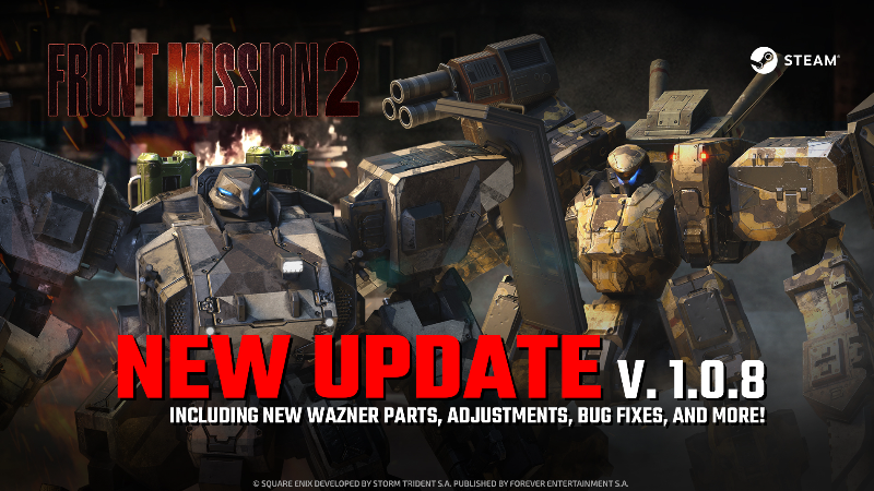 FRONT MISSION 2: Remake - Patch 1.0.8 is live! - Steam News