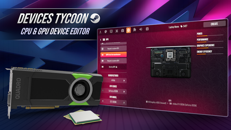 Devices Tycoon - CPU & GPU Device Editor - Steam News
