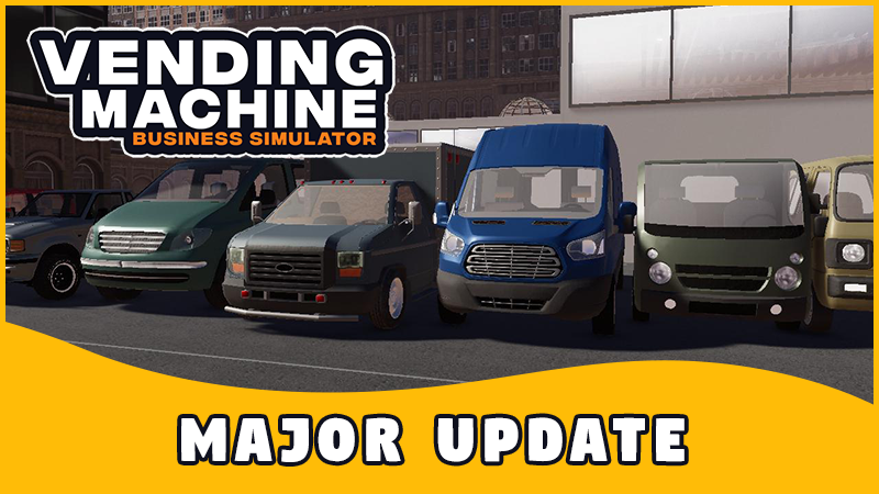 Vending Machine Business Simulator - Major Update: New Cars and Mini ...