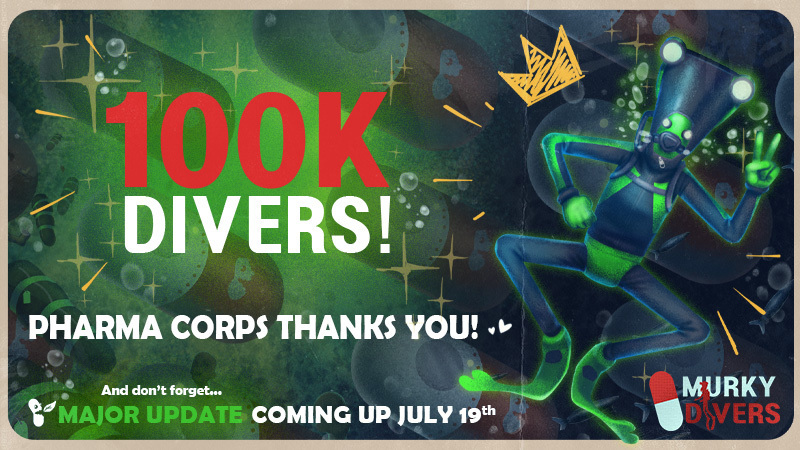 Murky Divers - 🚨 Major Milestone: 100,000 Murky Divers 🚨 - Steam News