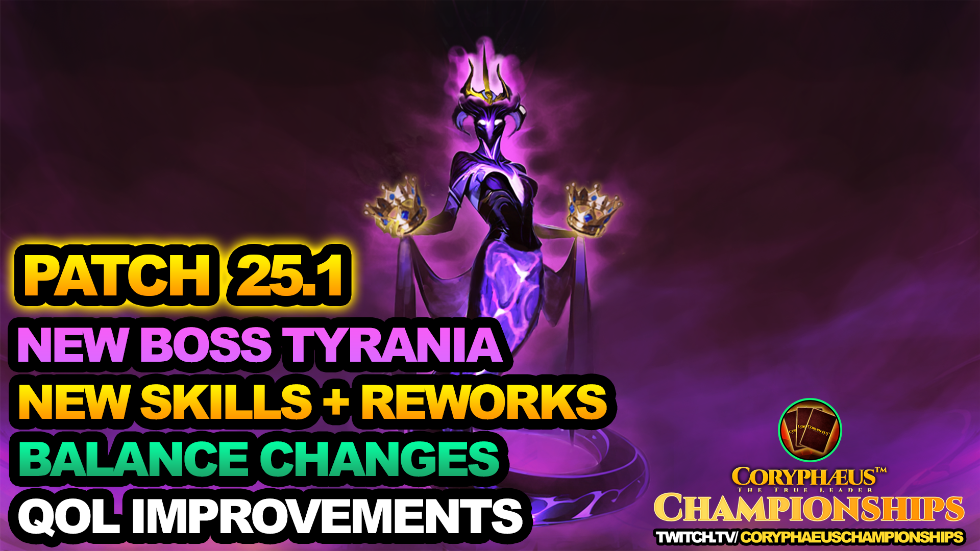 Patch 25.1 - New Skills + massive gameplay changes! · Coryphaeus ...