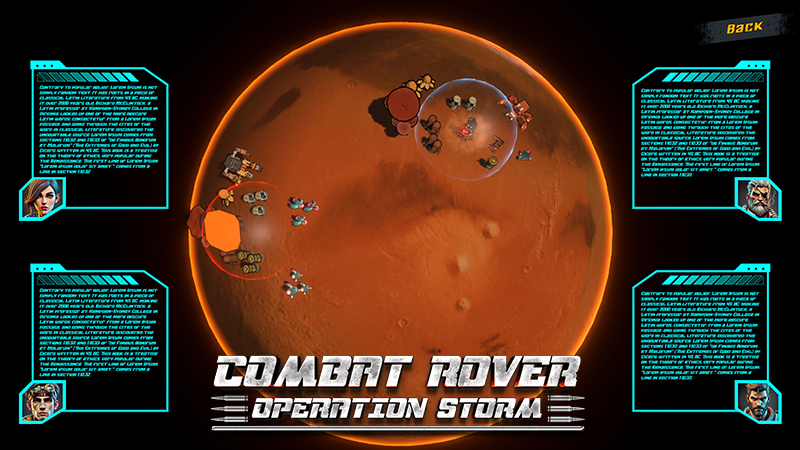 Combat Rover: Operation Storm - Our first menu & level plan of Combat ...