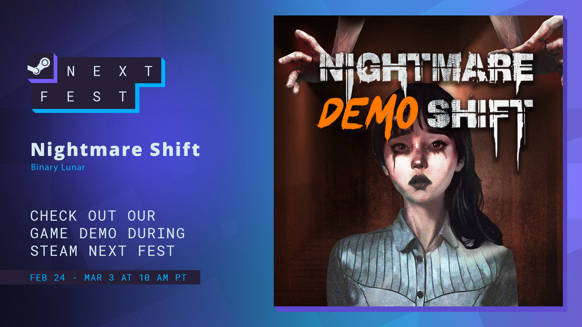 Try our new game Nightmare Shift demo at Steam Next Fest starting from ...
