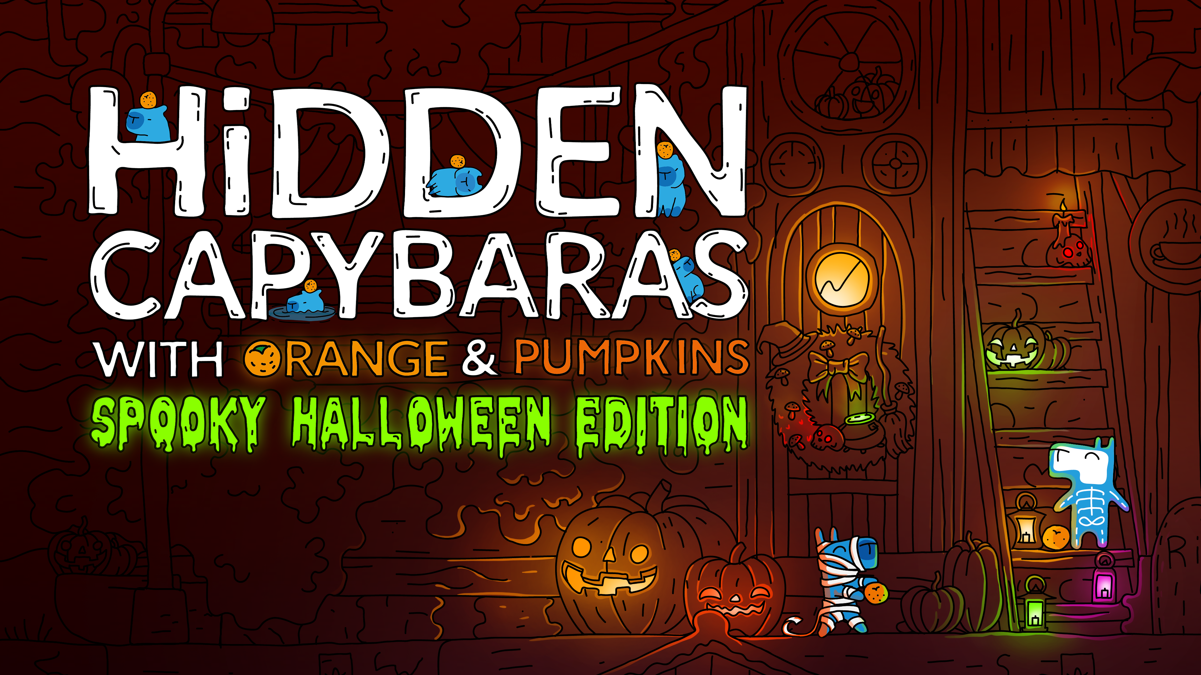 Steam Community :: Hidden Capybaras with Orange and Pumpkins: Spooky ...