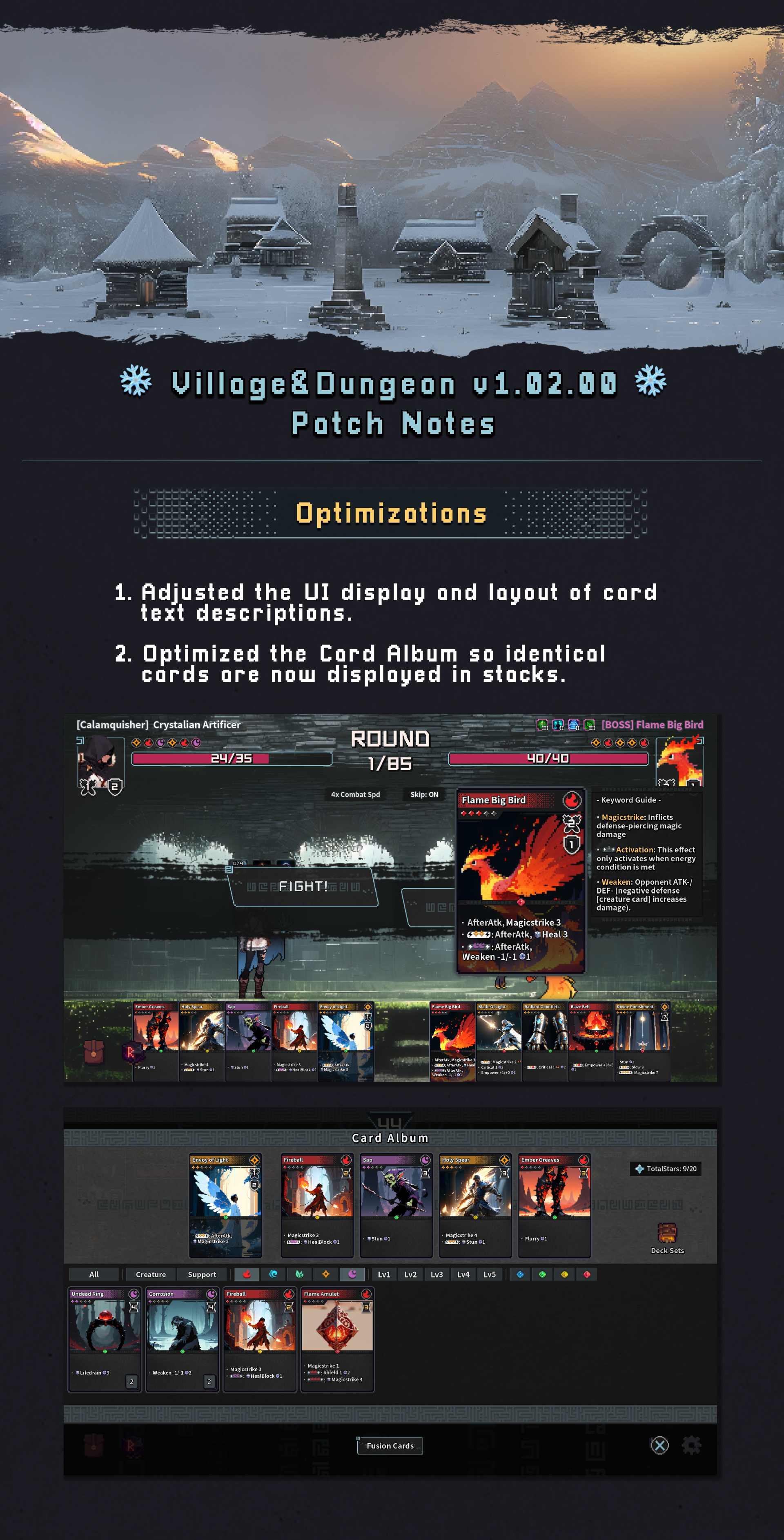 ️ v10200 Patch Notes ️ · Villages & Dungeons update for 23 December ...