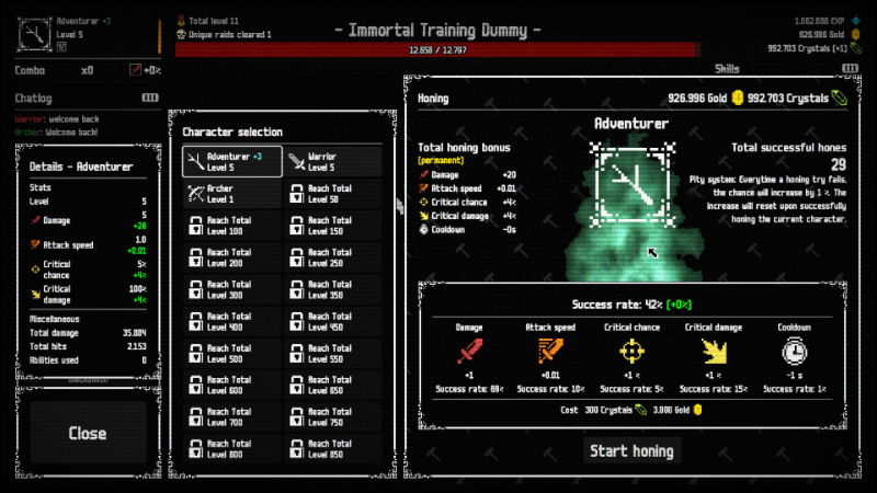Raid Auctus - Feature Showcase - Honing System and Crystals - Steam News
