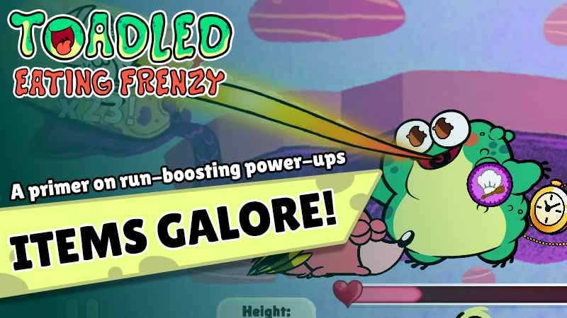 Toadled: Eating Frenzy - Devlog #1 - Items Galore - Steam News