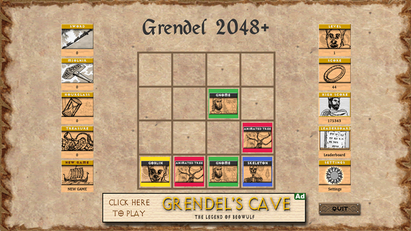 Steam :: Grendel's Cave :: New Free Mini-Game, Grendel 2048+ Added to ...