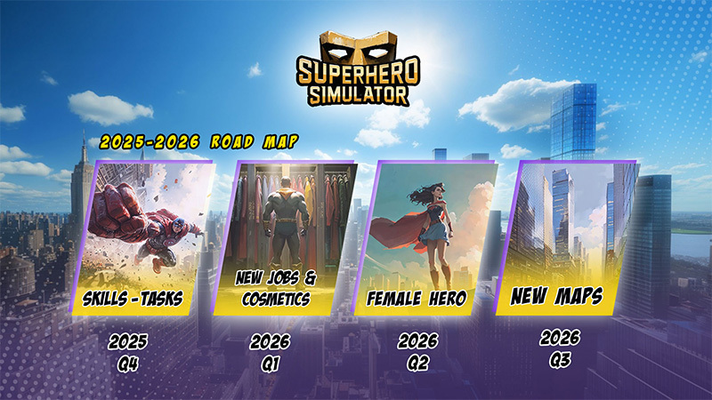 Superhero Simulator - SuperHero Simulator – Roadmap Revealed! - Steam News