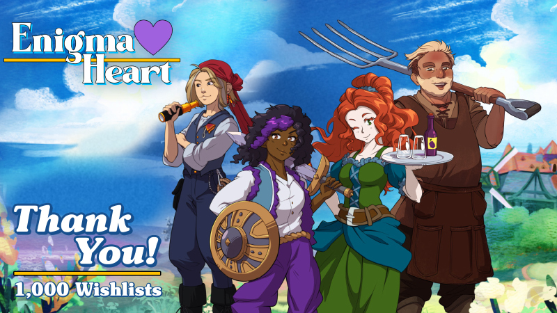 Enigma Heart - 1,000 Wishlists! - Steam News