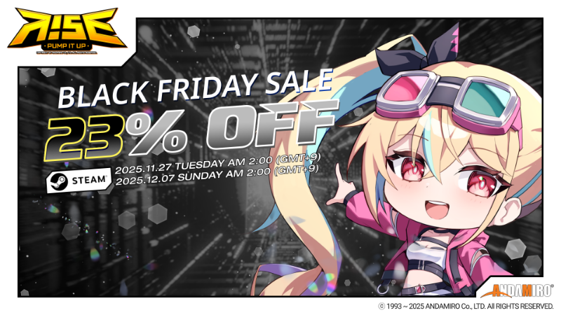PUMP IT UP RISE - Free Distribution of New DLC & Black Friday Sale - Steam News