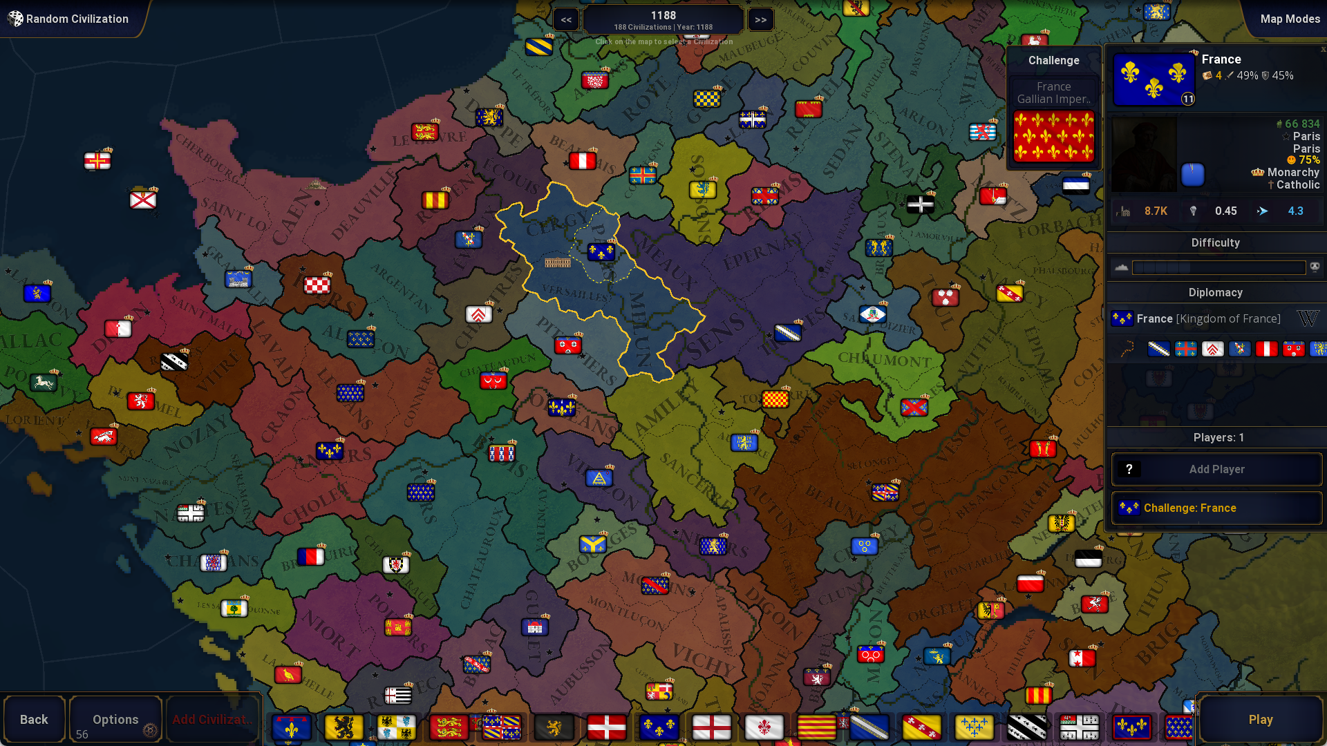 New challenge! France -> Gallian Imperium · Age of History II ...