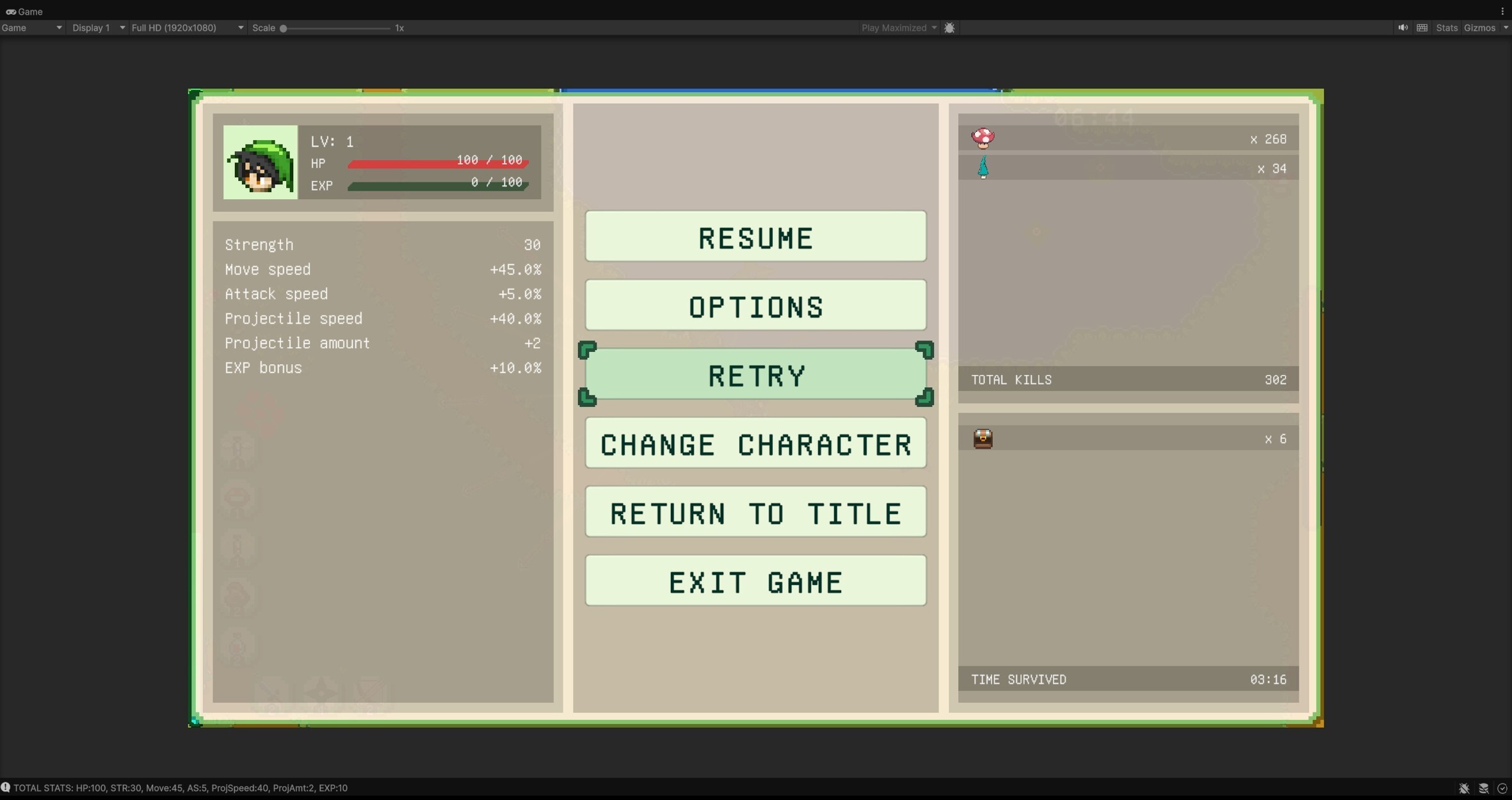 Introduction of a Character Level & Permanent Progression system