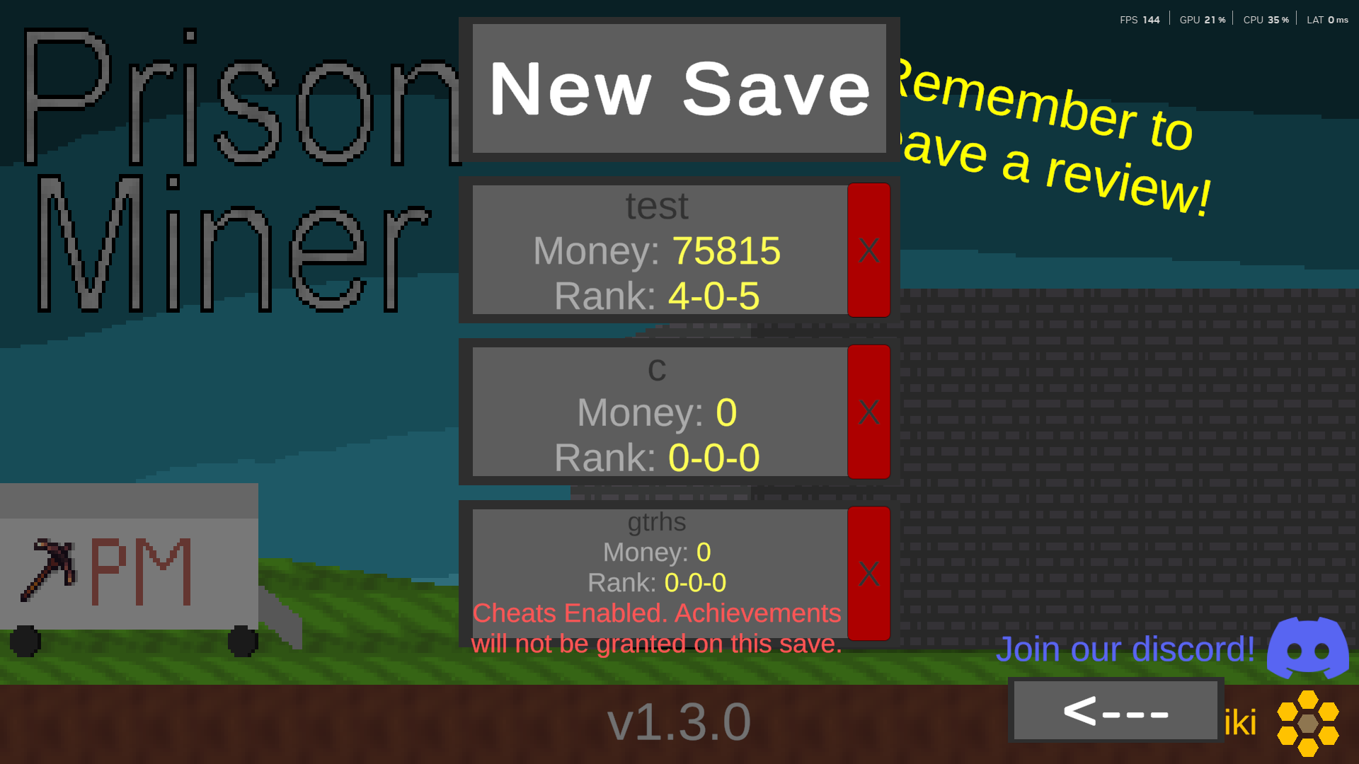 Menu Rework & Steam Cloud · Prison Miner update for 19 November 2025 · SteamDB