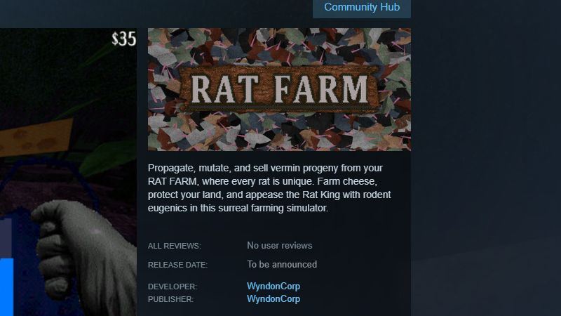 Steam :: RAT FARM :: RAT FARM STEAM PAGE IS UP