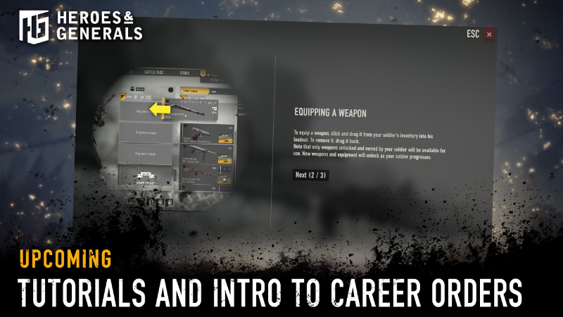 Heroes & Generals - Tutorials and Intro to Career Orders - Steam News