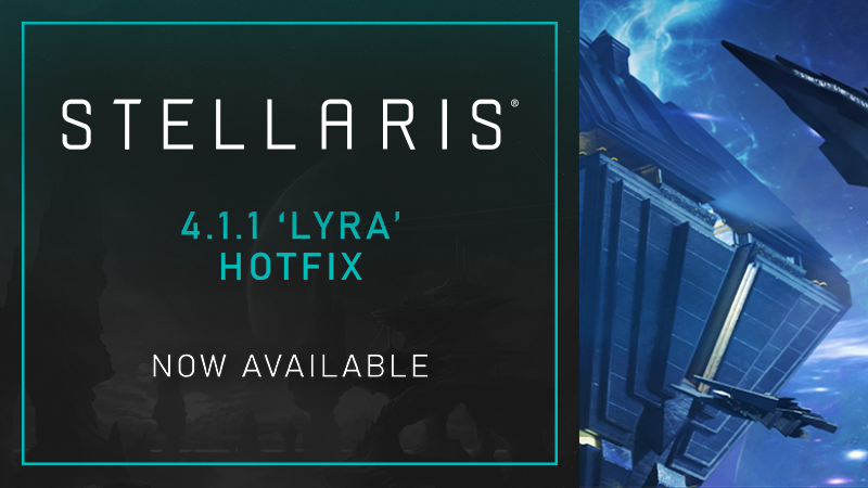 Steam :: Stellaris :: Stellaris 4.1.1 hotfix released (checksum e1ca)